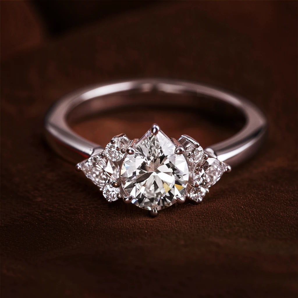 Shop Cluster Side Engagement Rings at Rudix Jewellery | Rudix Jewellery