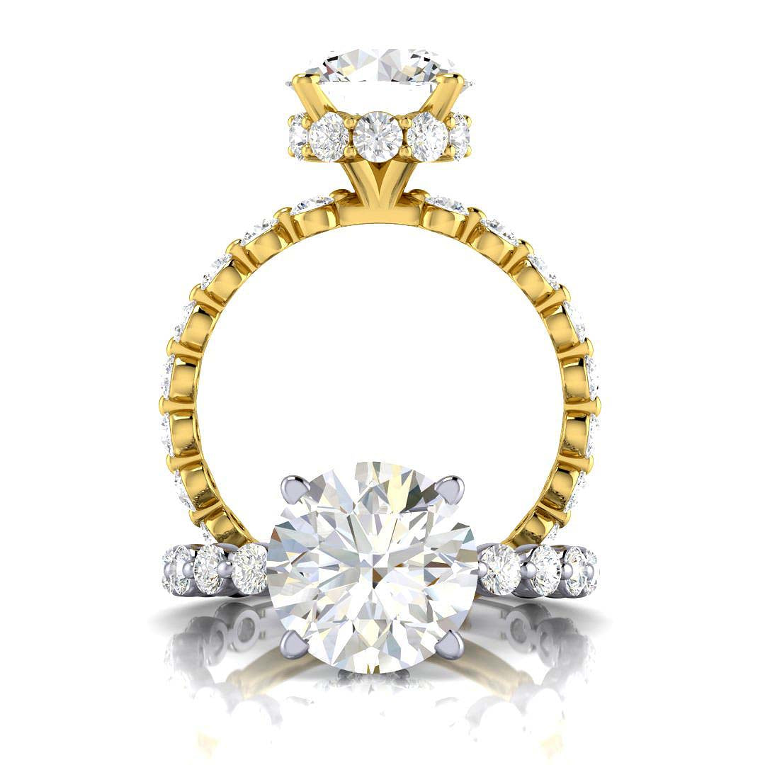 2.9ct Round Diamond Ring with Hidden Halo | RUDIX JEWELLERY – Rudix ...